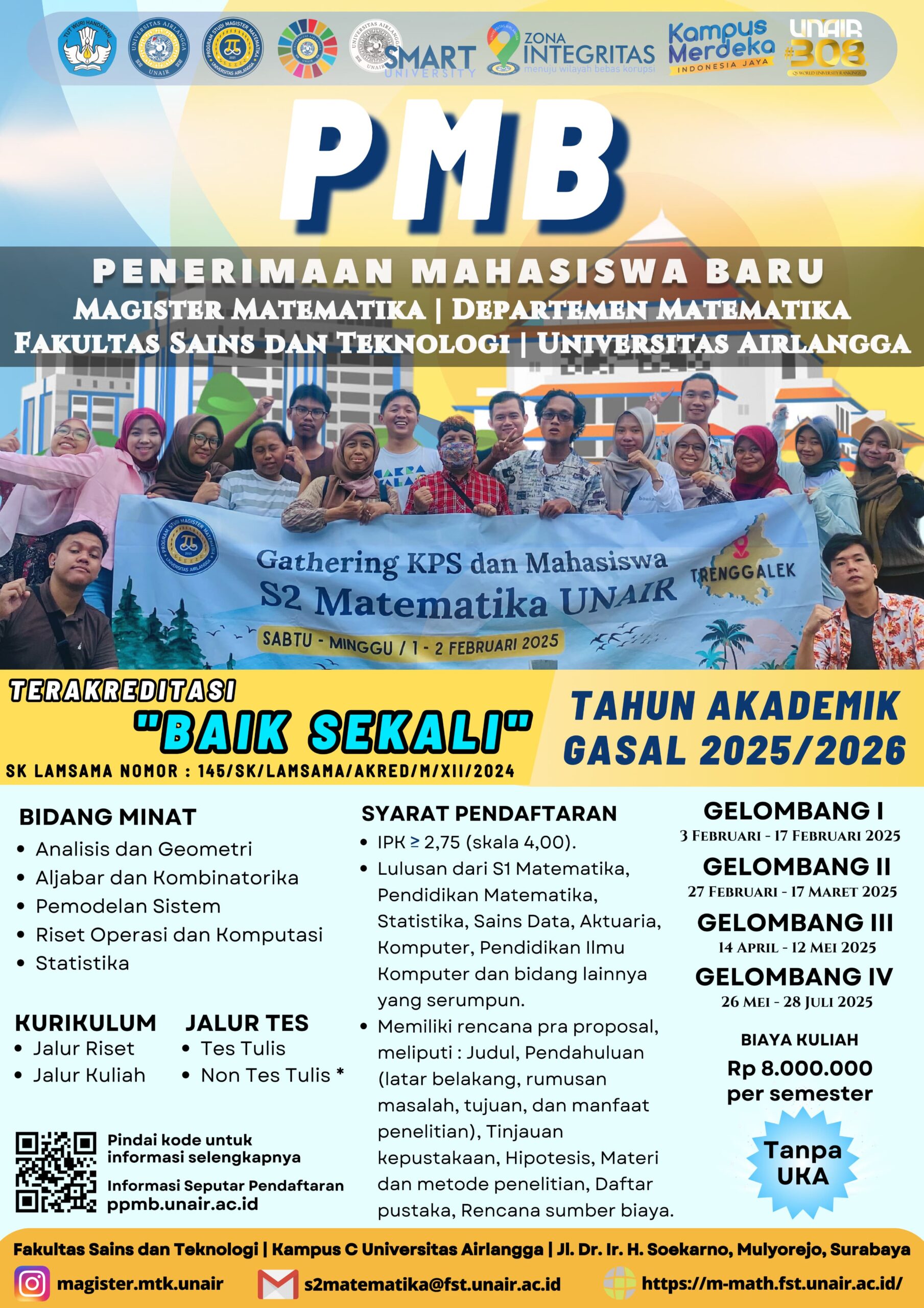 Penerimaan Mahasiswa Baru Magister Matematika Universitas Airlangga ...